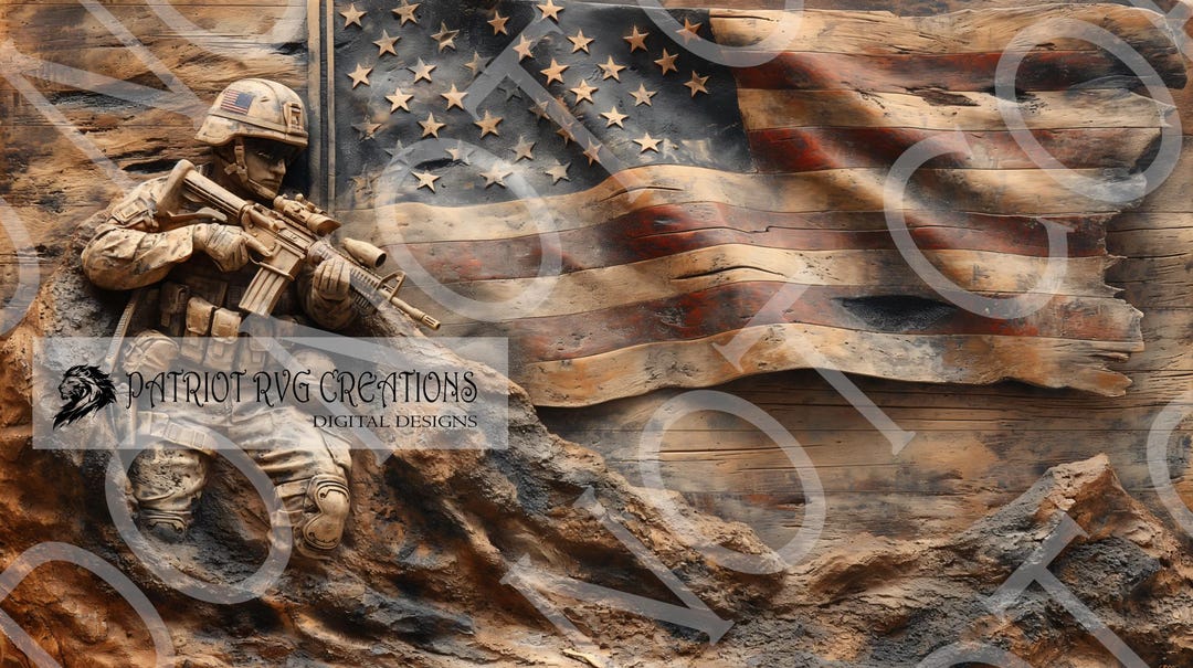 US Marine Laser Etch File, American Flag, 3D Design (xtool S1 Ready) - Etsy