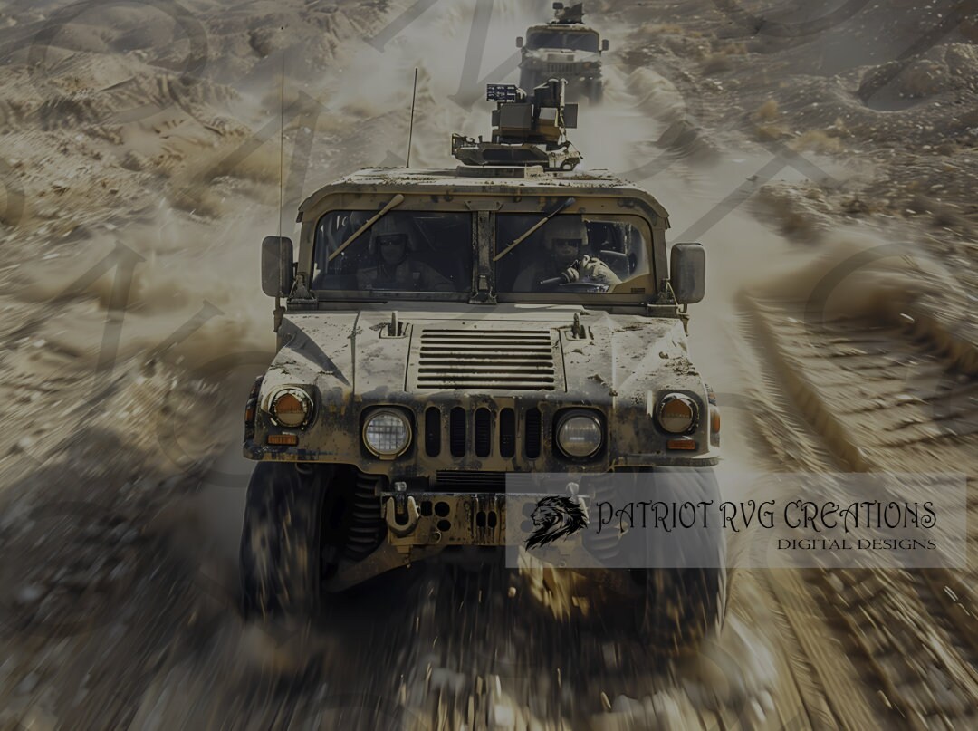 Xtool S1 Ready File, Black and White, American Soldiers, Humvee, M2 ...