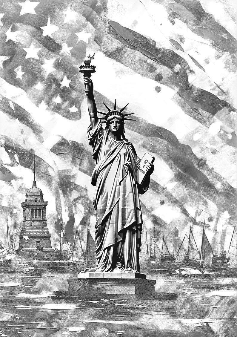 Lady Liberty American Flag Laser File, Xtool S1 Ready, 3D Design ...