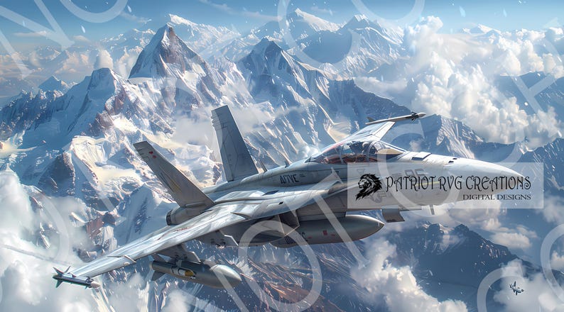 F20 Fighter Jet Laser Engrave File, 3D Mountain Scene (digital) - Etsy