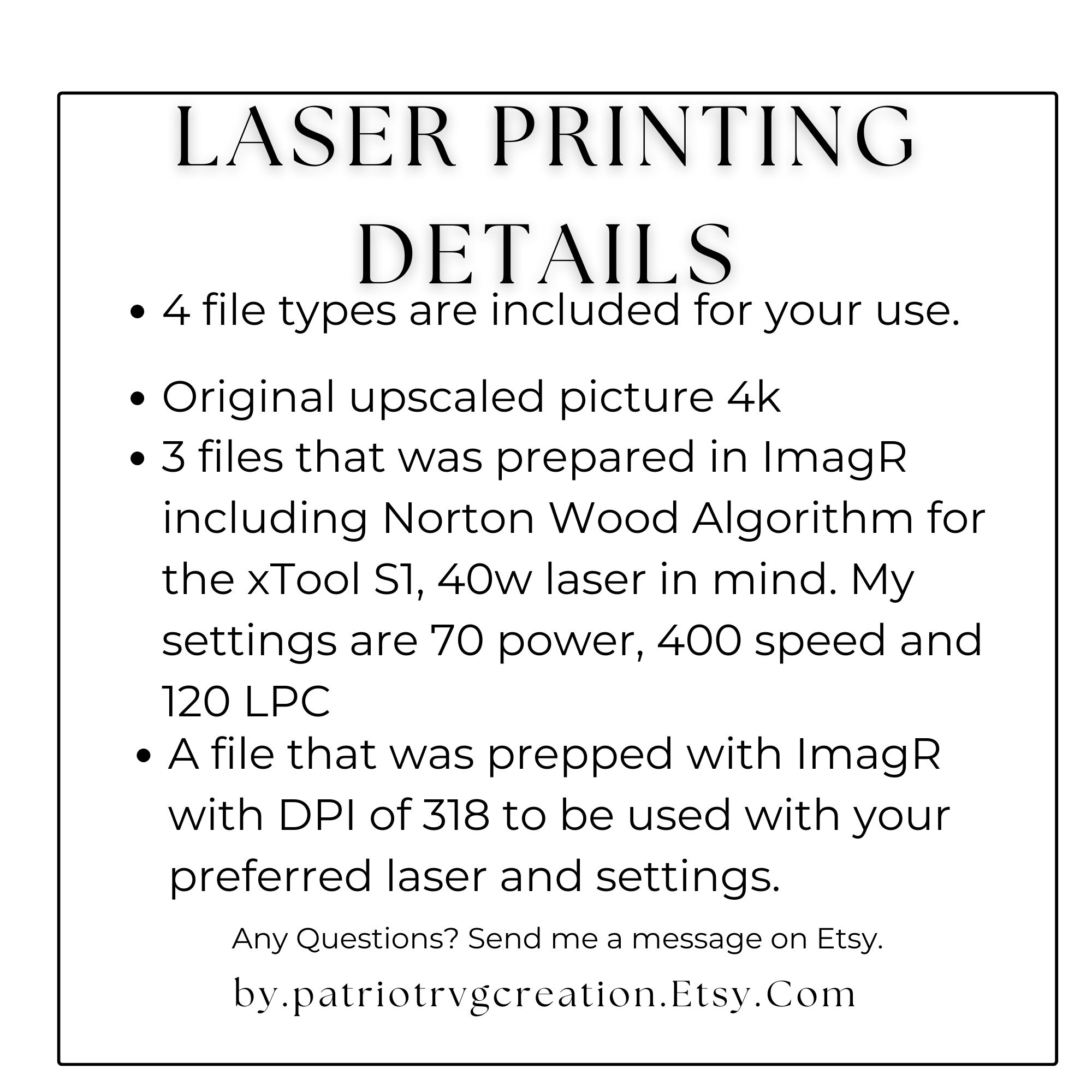 Xtool S1 Ready File, 3D Design, Digital File, Lady Liberty, American ...