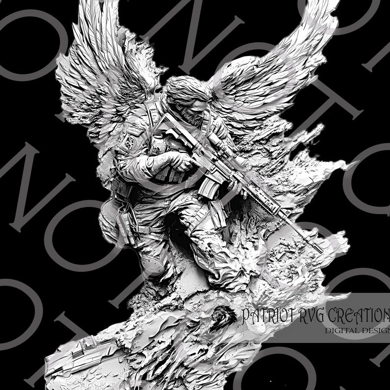 Warrior Angel Soldier - A Dynamic Digital Sculpture by PATRIOT RVG ...