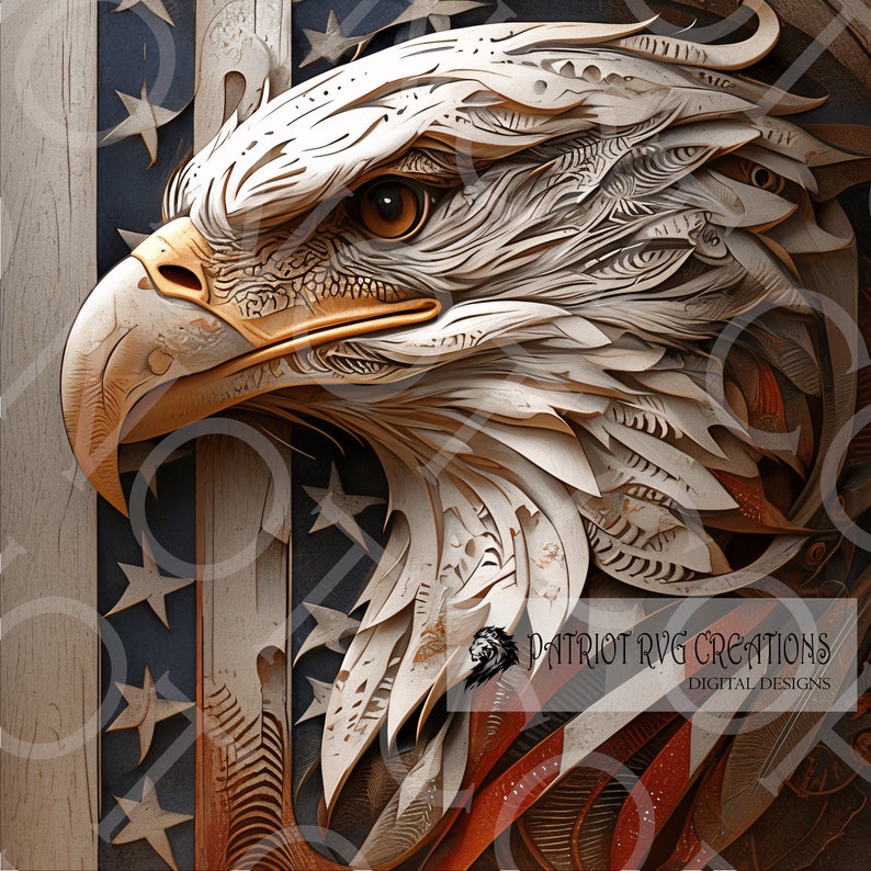 Xtool S1 Ready File, 3D Design, Digital File, Eagle Head, Relief Style ...