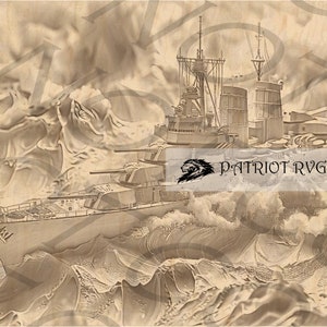 Xtool S1 Ready File, 3D Design, Bas Relief, Warship, Battleship, Navy ...
