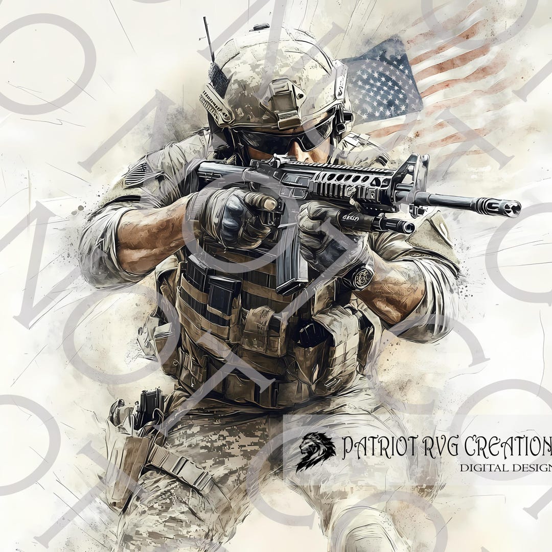 Tactical Soldier in Action - PATRIOT RVG CREATIONS - Digital Design ...