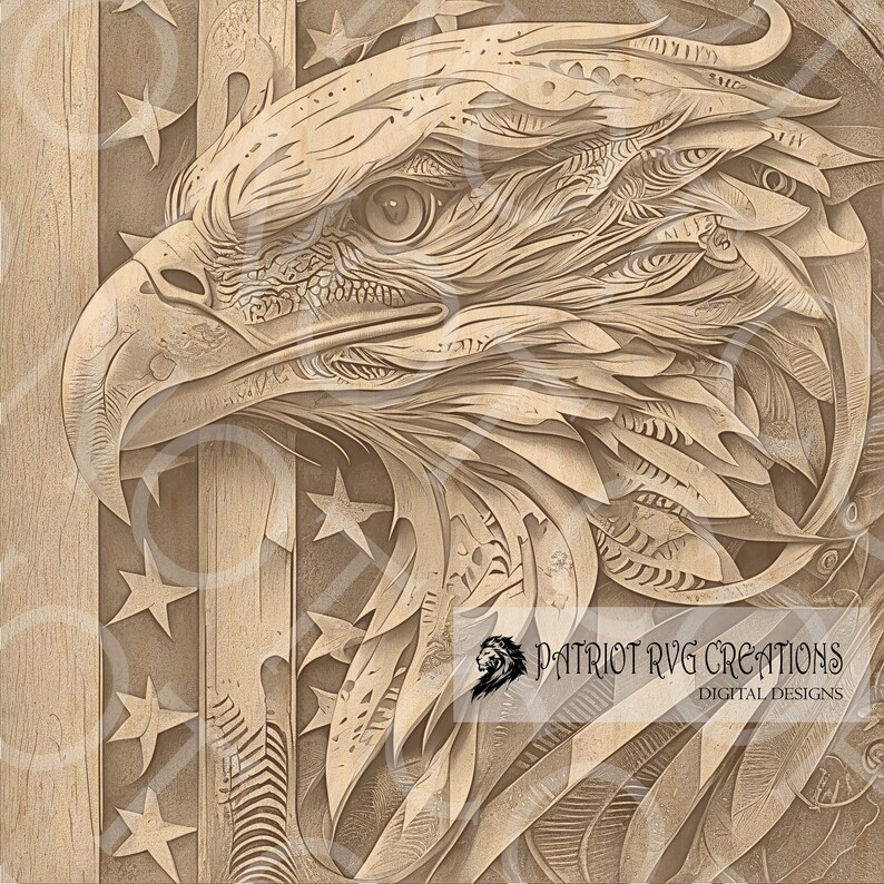 Xtool S1 Ready File, 3D Design, Digital File, Eagle Head, Relief Style ...