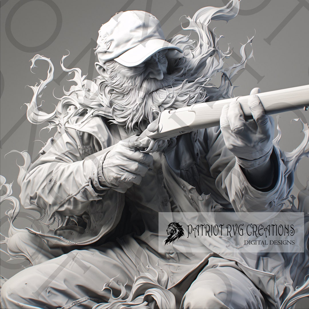 Xtool S1 Ready File, Detailed Sculpture, Digital File, Old Man, Hunter ...