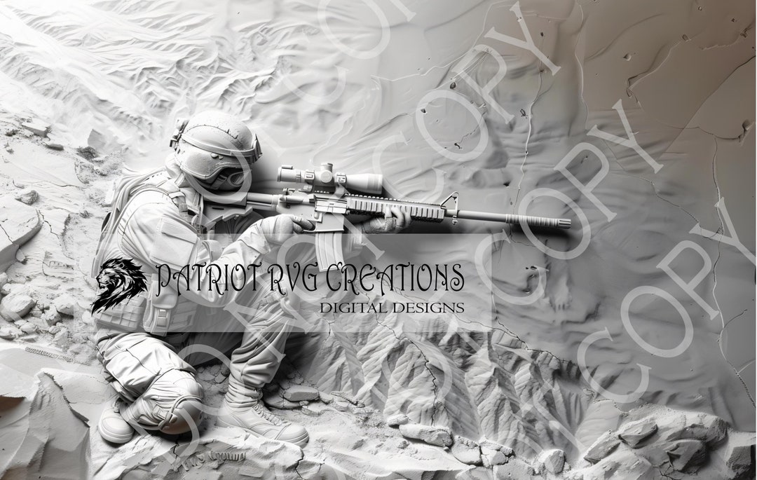 US Marine 3D Laser Etch File, Xtool S1 Ready (digital File) - Etsy