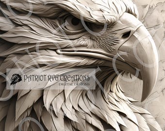 Xtool S1 Ready File, 3D Design, Digital File, Eagle Head, Relief Style ...