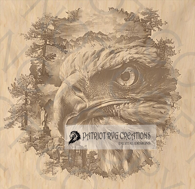 Xtool S1 Ready File, 3D Design, Digital File, Eagle Head, Lady Liberty ...