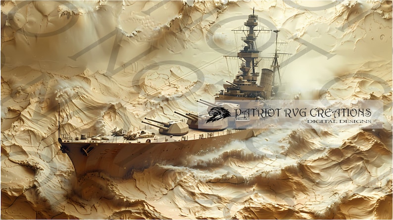 Xtool S1 Ready File, 3D Design, Bas Relief, Warship, Battleship, Navy ...