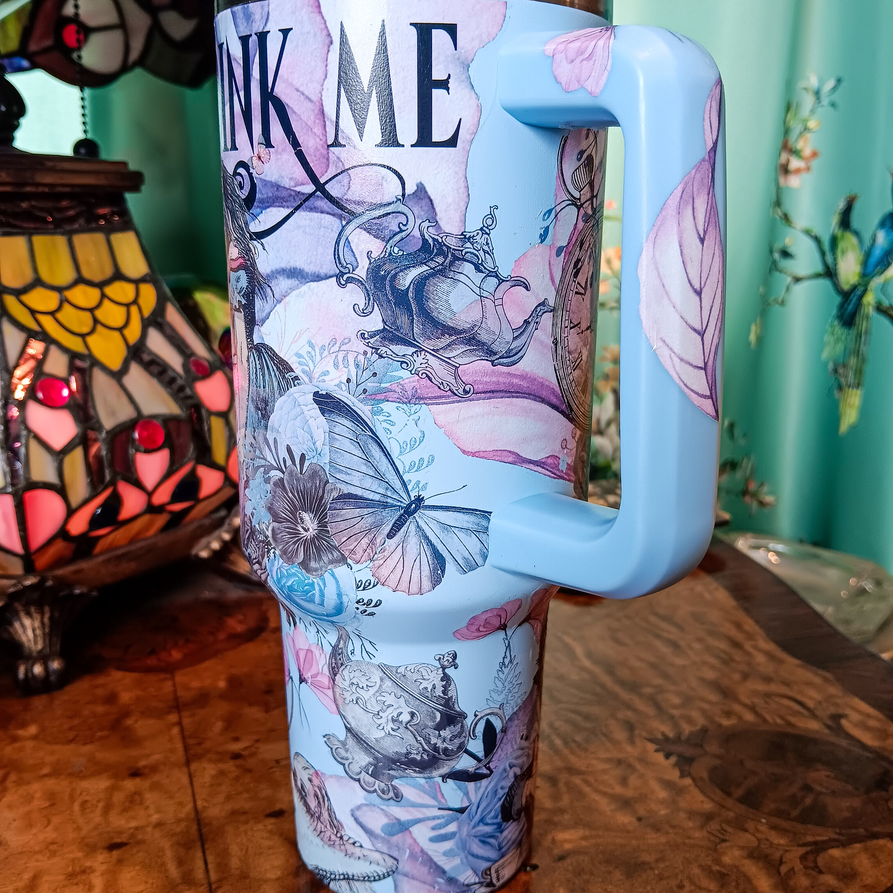 Alice in Wonderland OOAK Beautiful Hand-decorated Periwinkle Stanley ...