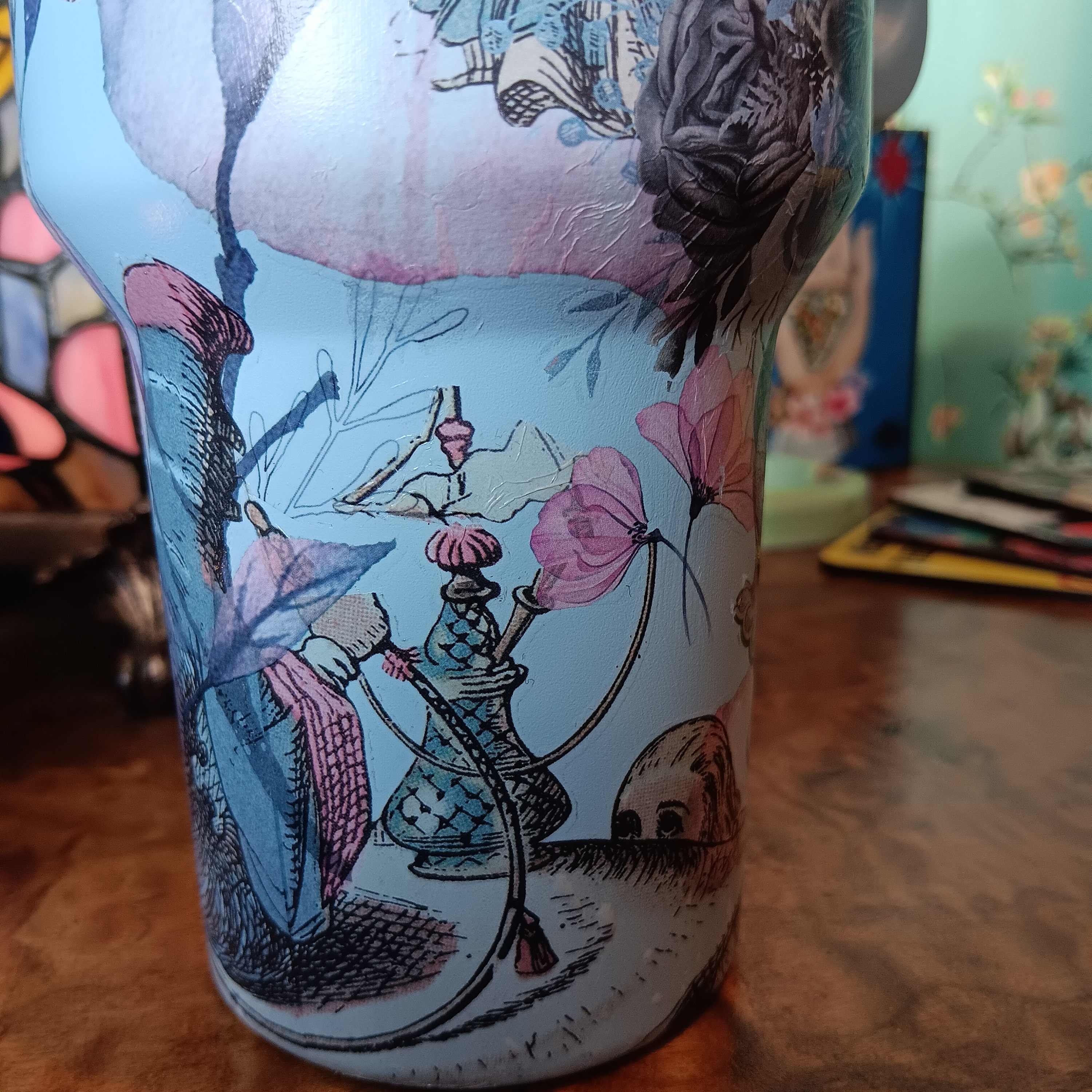 Alice in Wonderland OOAK Beautiful Hand-decorated Periwinkle Stanley ...