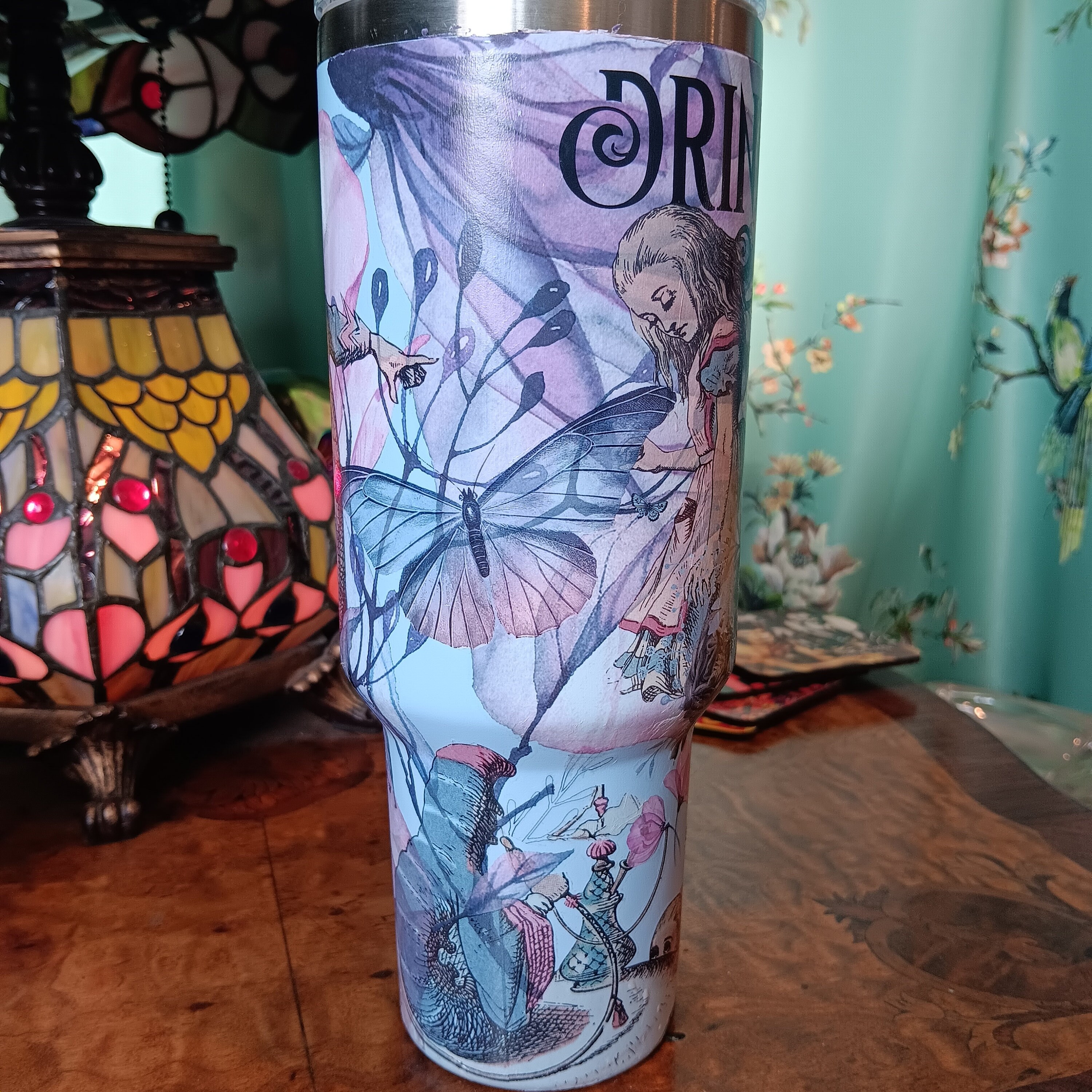 Alice in Wonderland OOAK Beautiful Hand-decorated Periwinkle Stanley ...