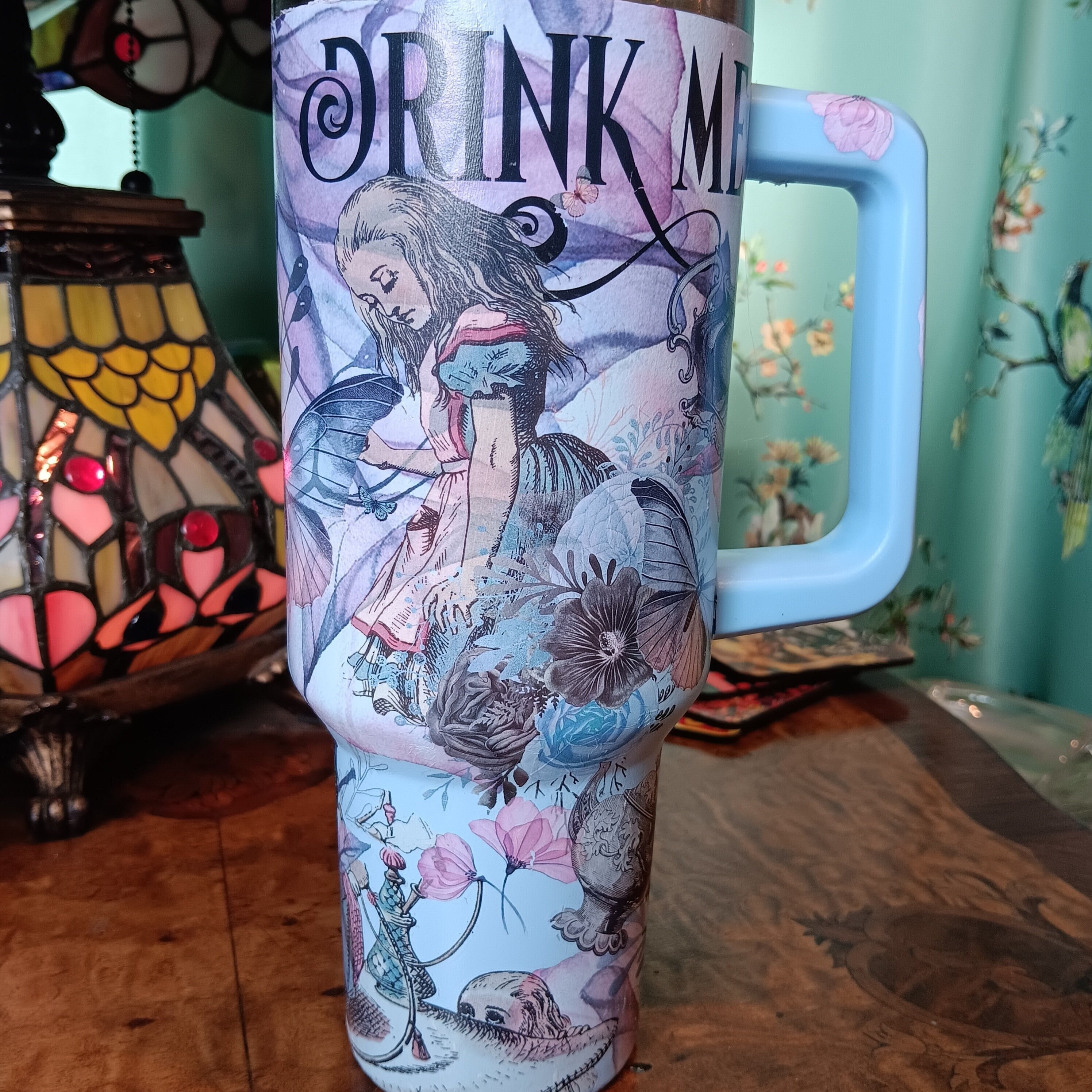 Alice in Wonderland OOAK Beautiful Hand-decorated Periwinkle Stanley ...