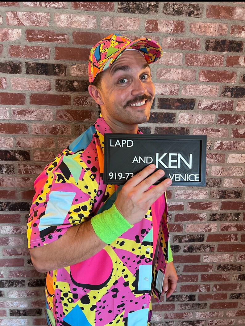 Ken, Barbie Movie, Mugshot Sign, Cosplay, Halloween, Movie, Photobooth ...