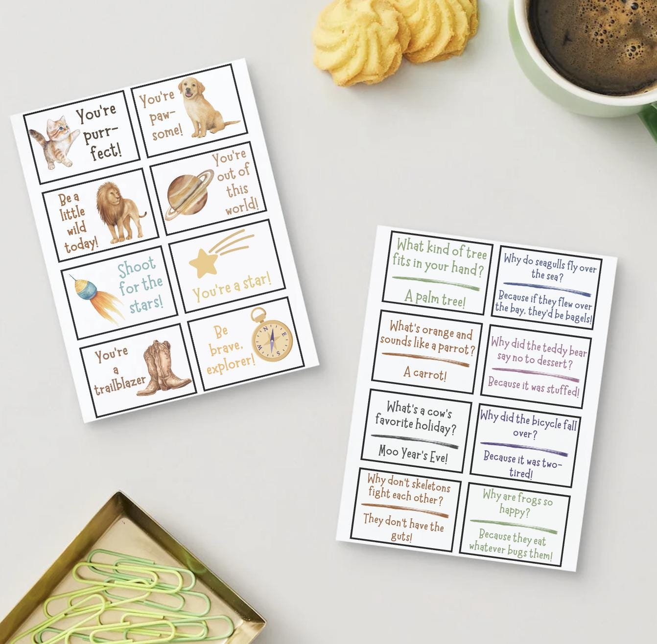 Printable Lunchbox Notes for Kids – 64 Cute Lunch Box Cards | Kids ...