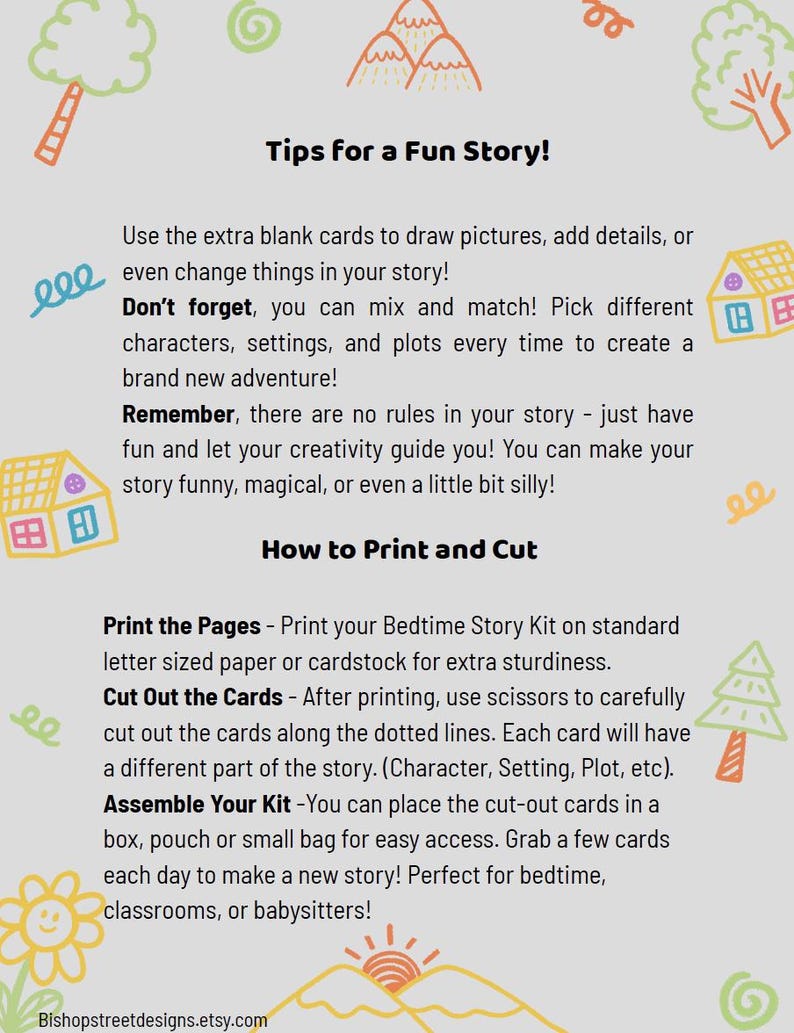 Printable "make Your Own Story" Kit for Kids – Create Your Own ...