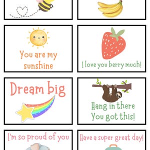 Lunch Box Notes for School - Affirmations for Kids - Jokes for Kids ...