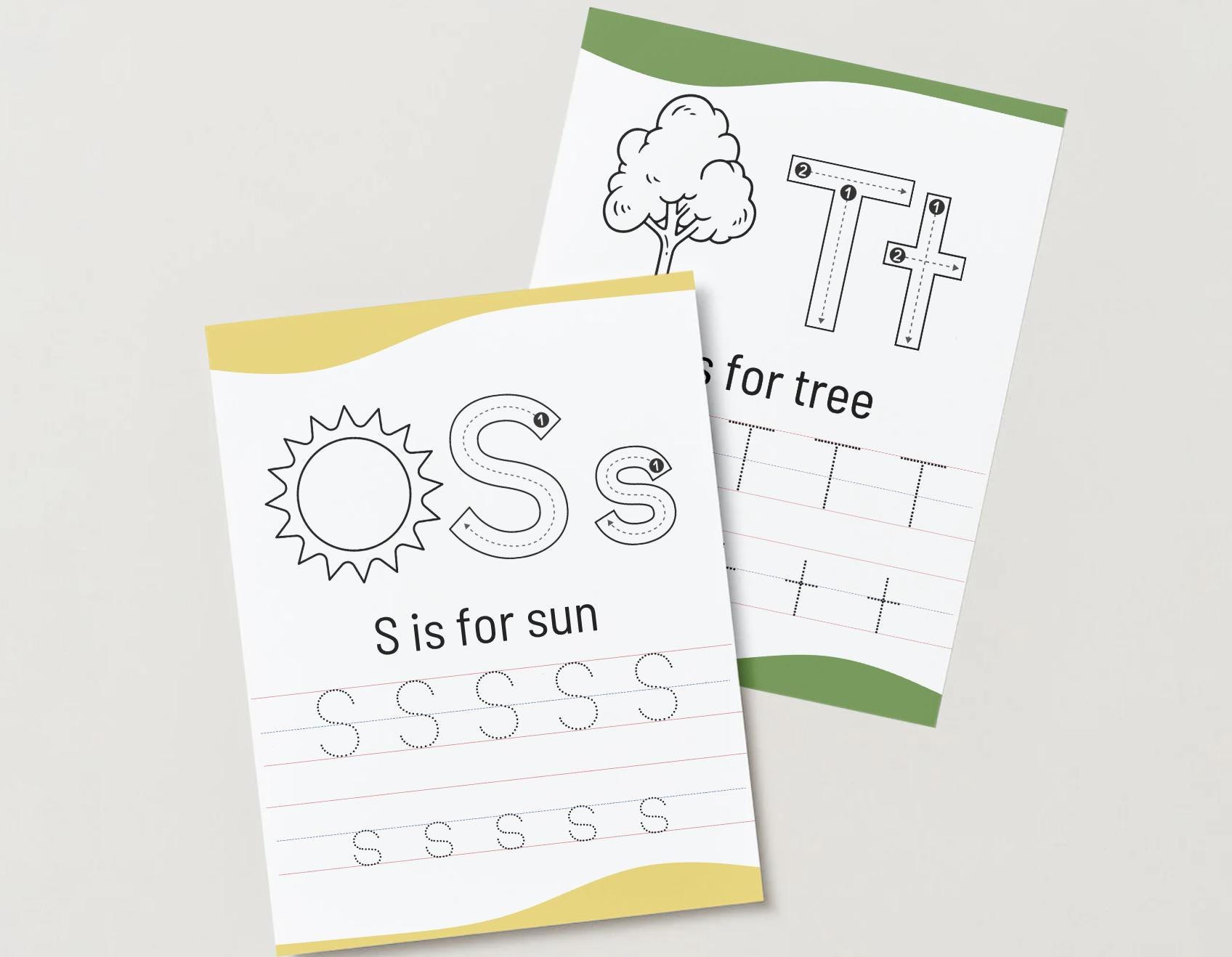 Letter Tracing Sheets A-Z and Numbers 1-10 With Pictures to Color ...