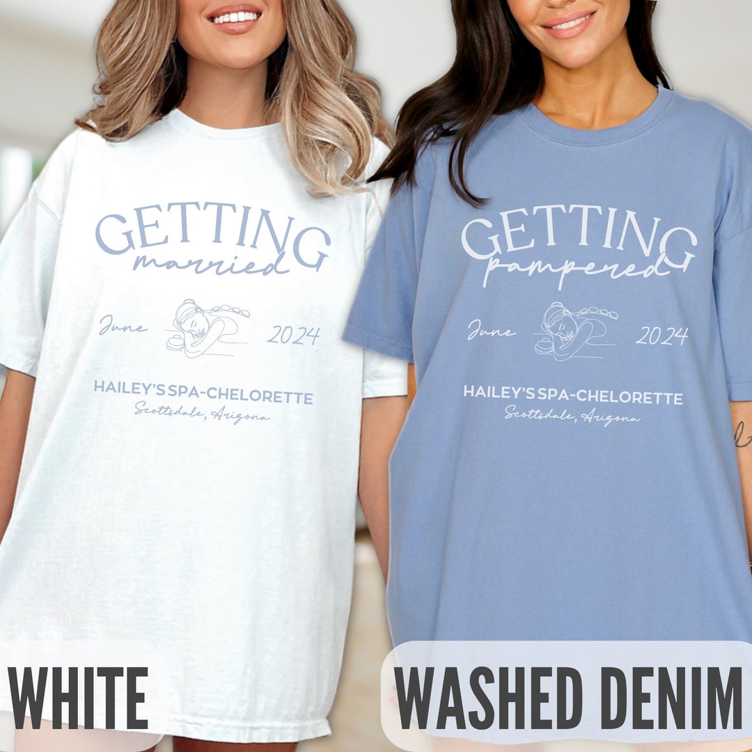 Spa Bachelorette Party Shirts, Custom Spa Day Bachelorette T-shirts ...