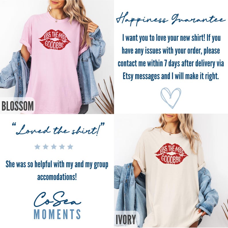 Kiss the Miss Goodbye Shirt, Comfort Colors Bachelorette Party Shirts ...