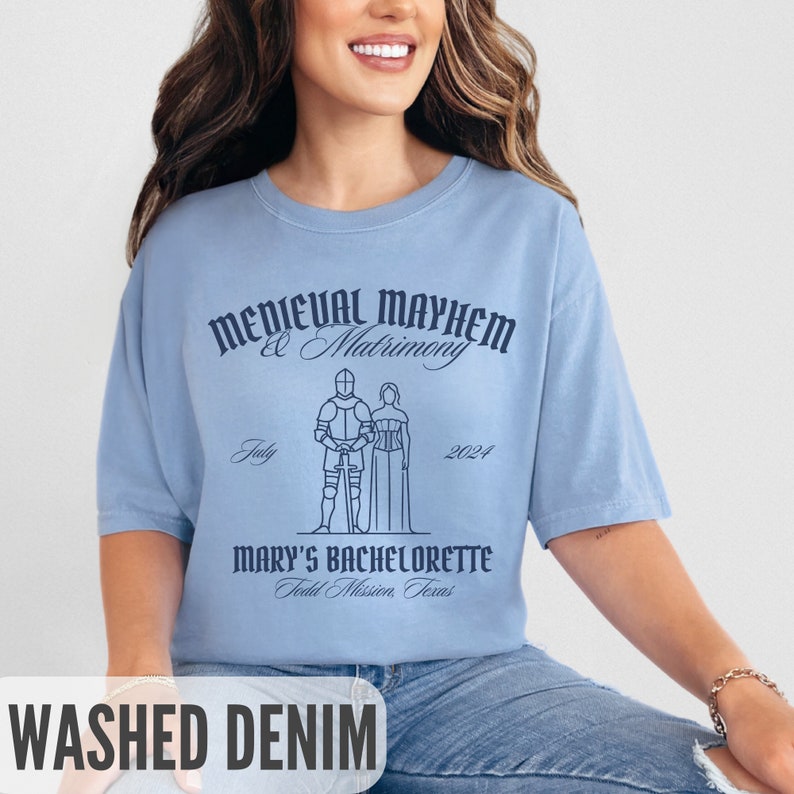 Medieval Bachelorette Party Shirts, Custom Mayhem & Matrimony Bach T ...