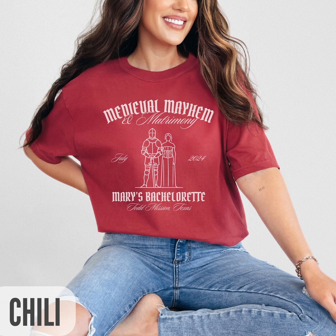 Bachelorette Party Shirts, Custom Medieval Mayhem & Matrimony Bach ...