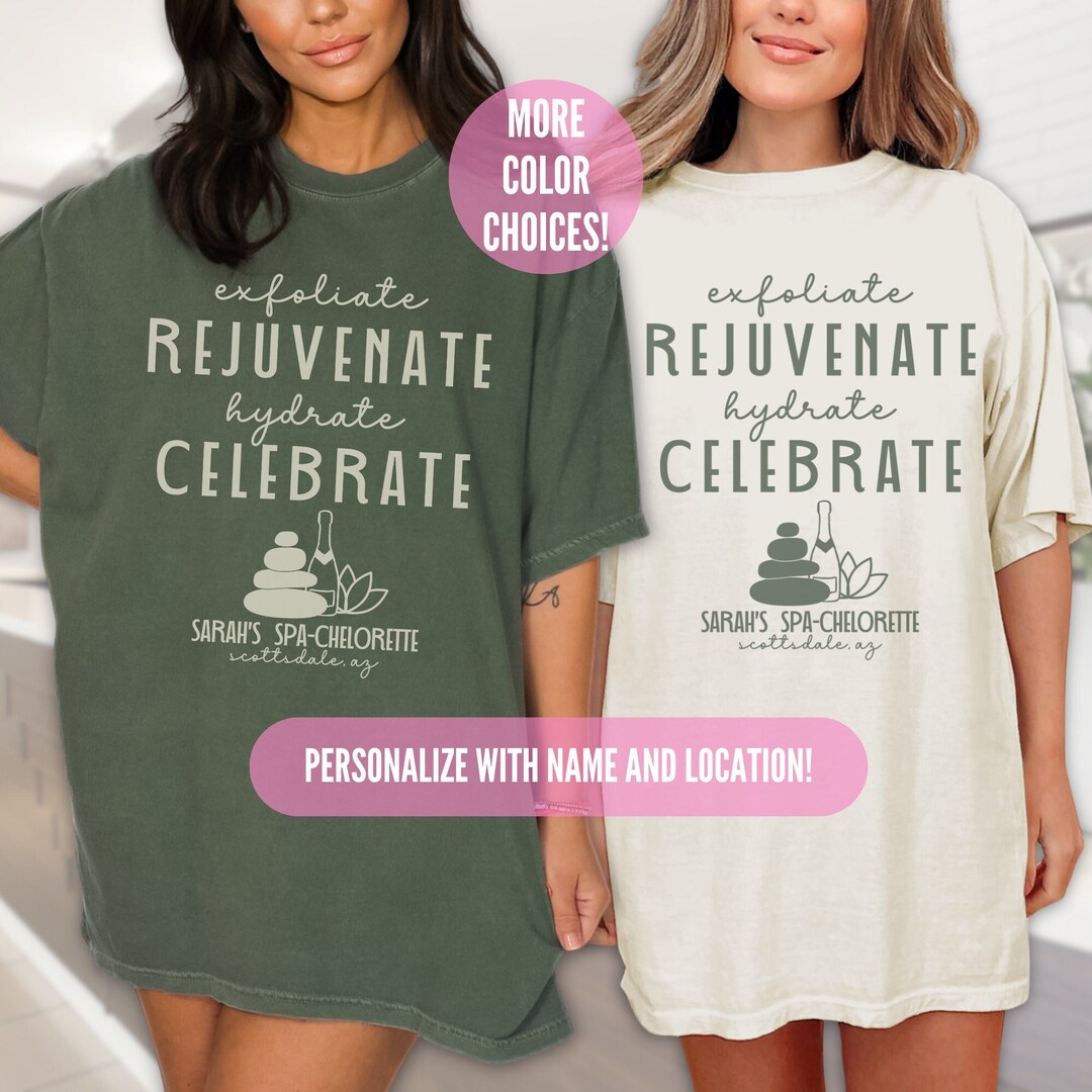 Spa Bachelorette Party Shirts, Custom Spa Day Bachelorette T-shirts ...