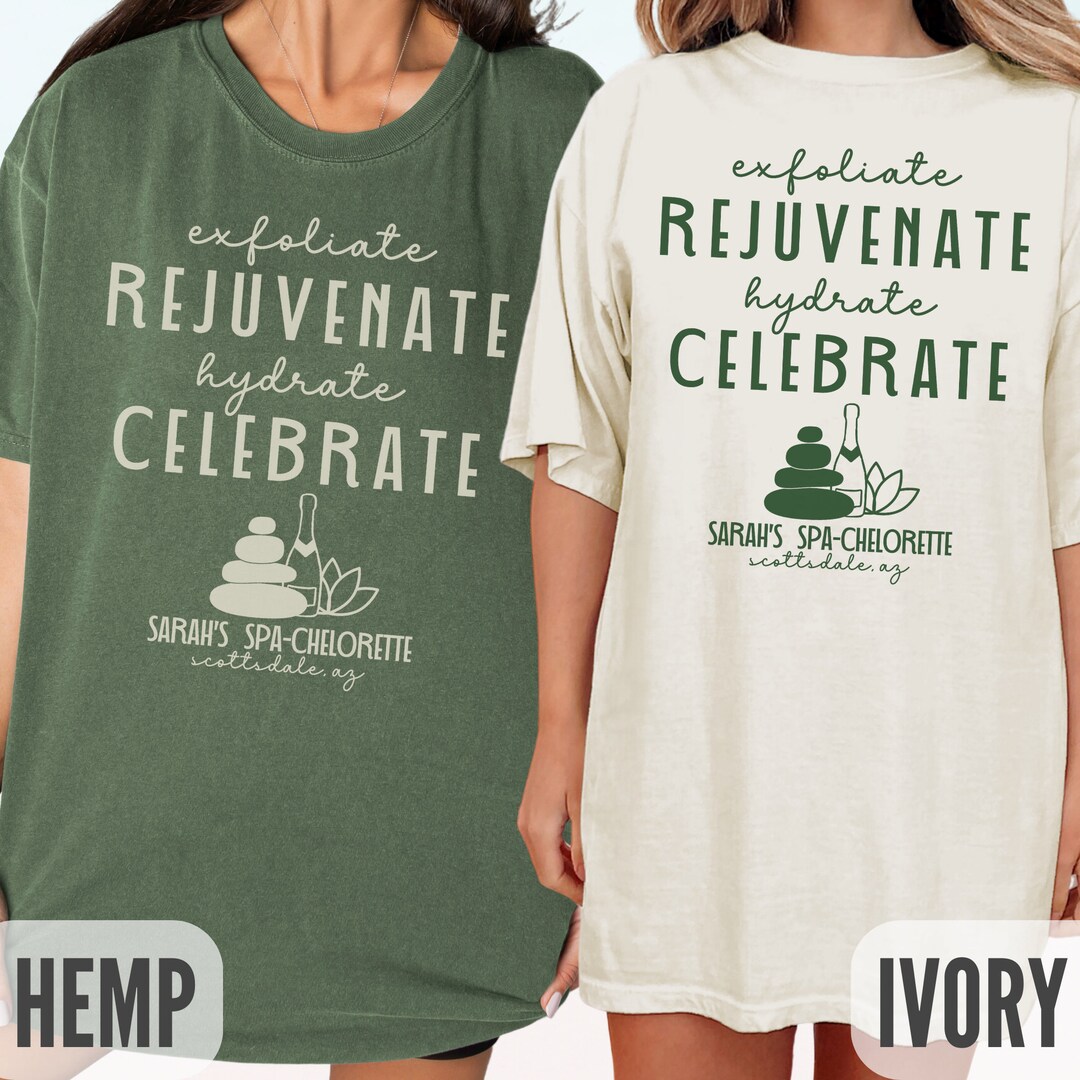 Spa Bachelorette Party Shirts, Custom Spa Day Bachelorette T-shirts ...
