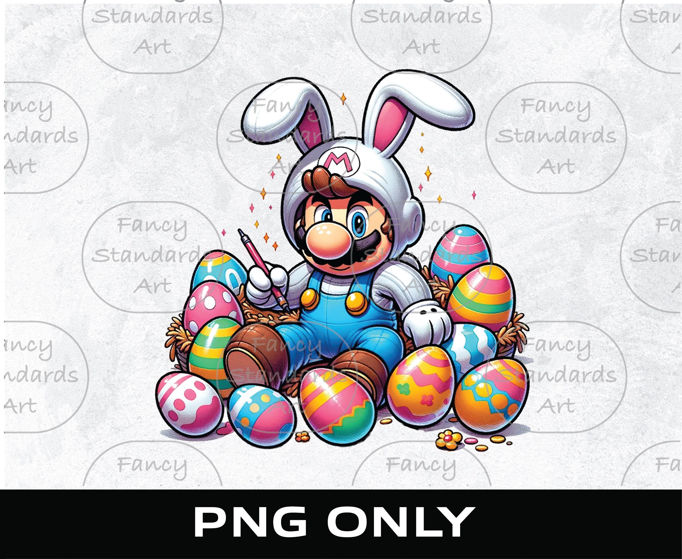 Mario Bros Easter PNG| Easter Design PNG| Sublimation|dtf| Children ...