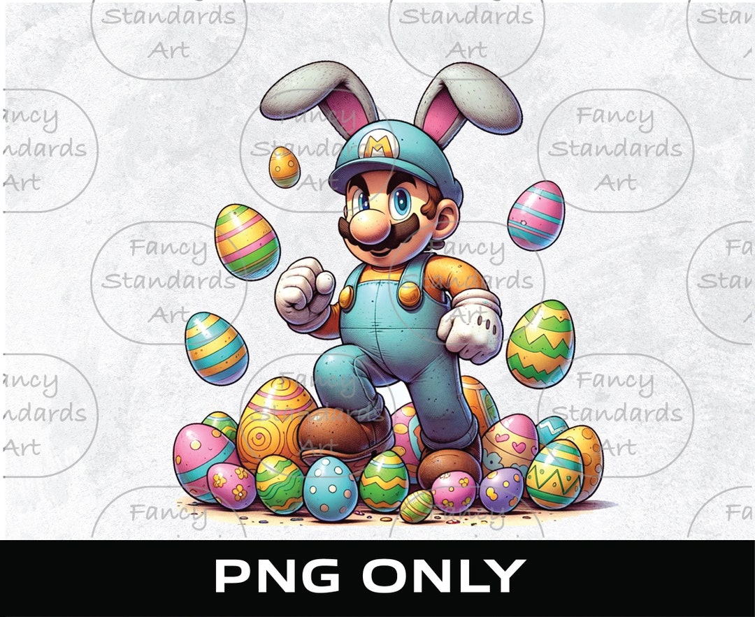 Mario Bros Easter Design PNG| Easter Design for Children| Easter Art ...