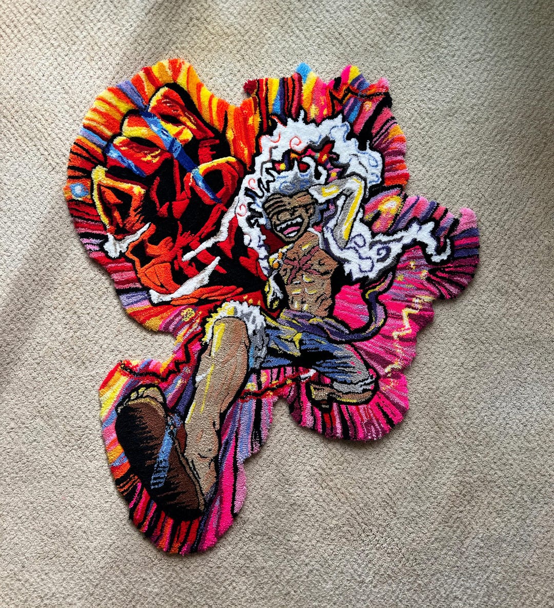 3D Rug | Tufted Anime Rug | Luffy Handmade Rug | Fan Art - Etsy