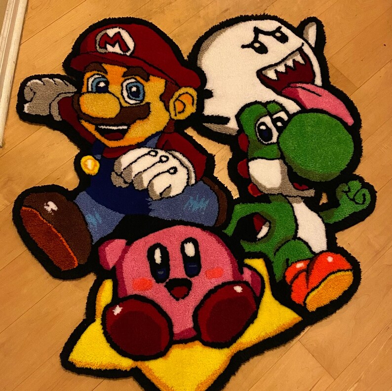 Nintendo Mario Tufted Rug - Etsy