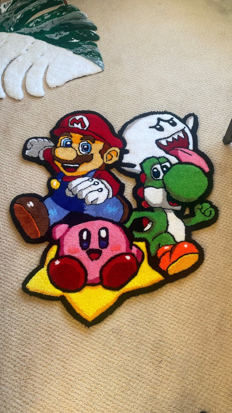 Nintendo Mario Tufted Rug - Etsy