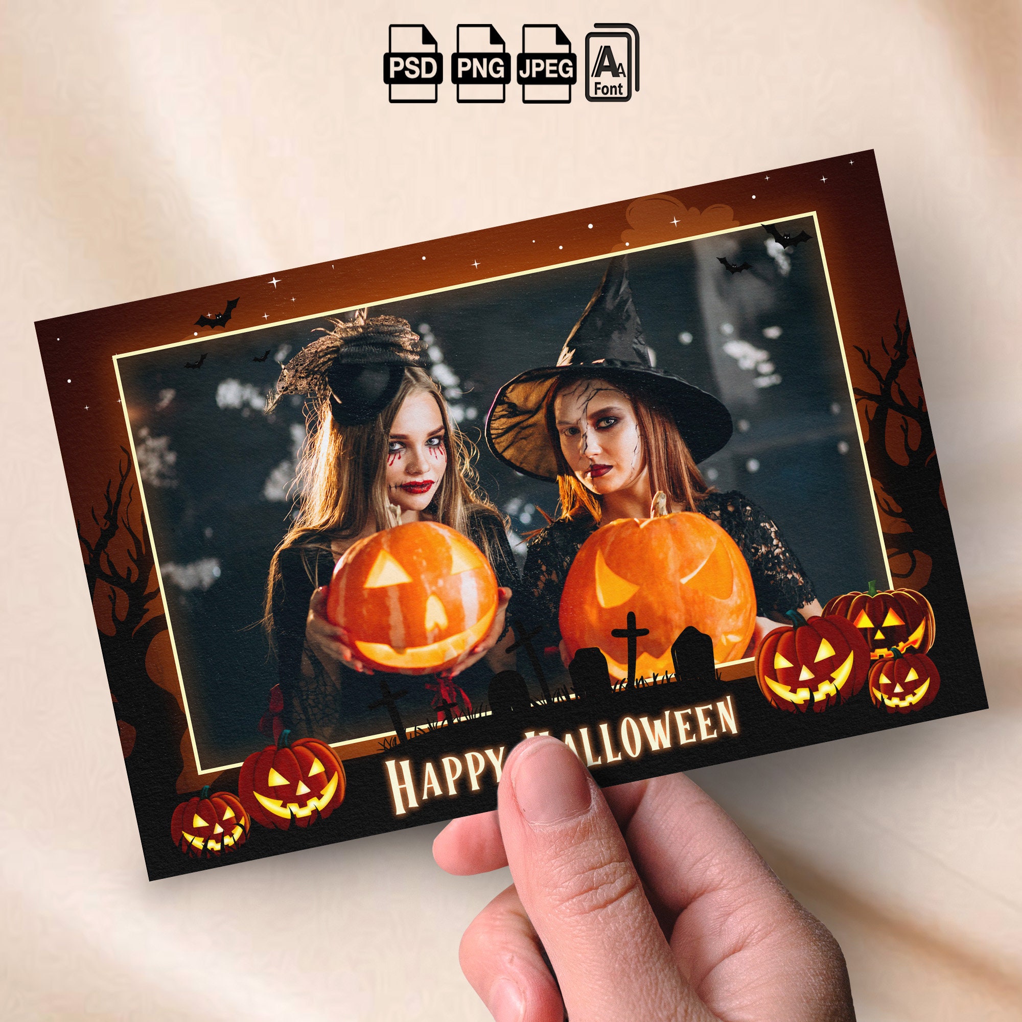 Halloween Party Photobooth Template Fright Night Photo Booth Template ...
