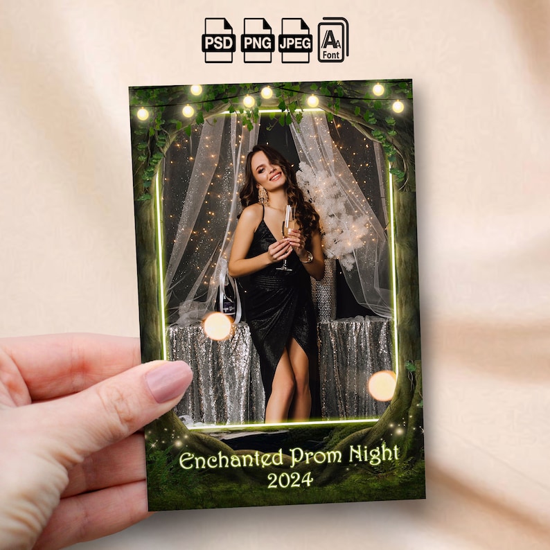 Enchanted Forest Photobooth Template Prom Night Photo Booth Template ...