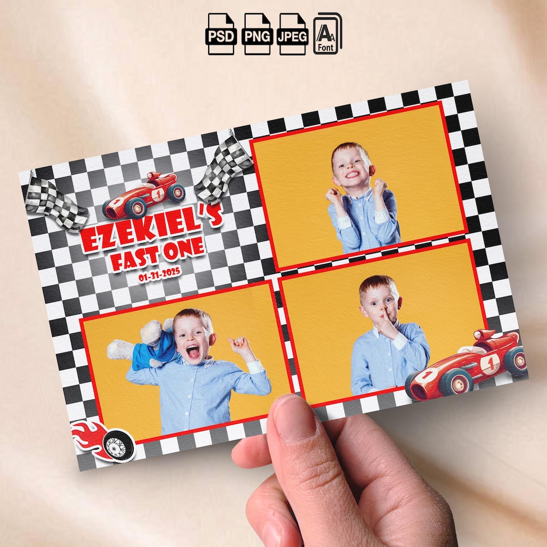 Birthday Photobooth Template Car Theme Photo Booth Template Race Car ...