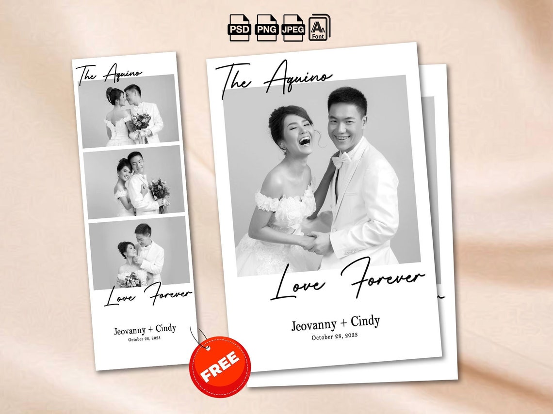 Photo Booth Strip Template Wedding Photo Booth Overlay Photo Booth ...