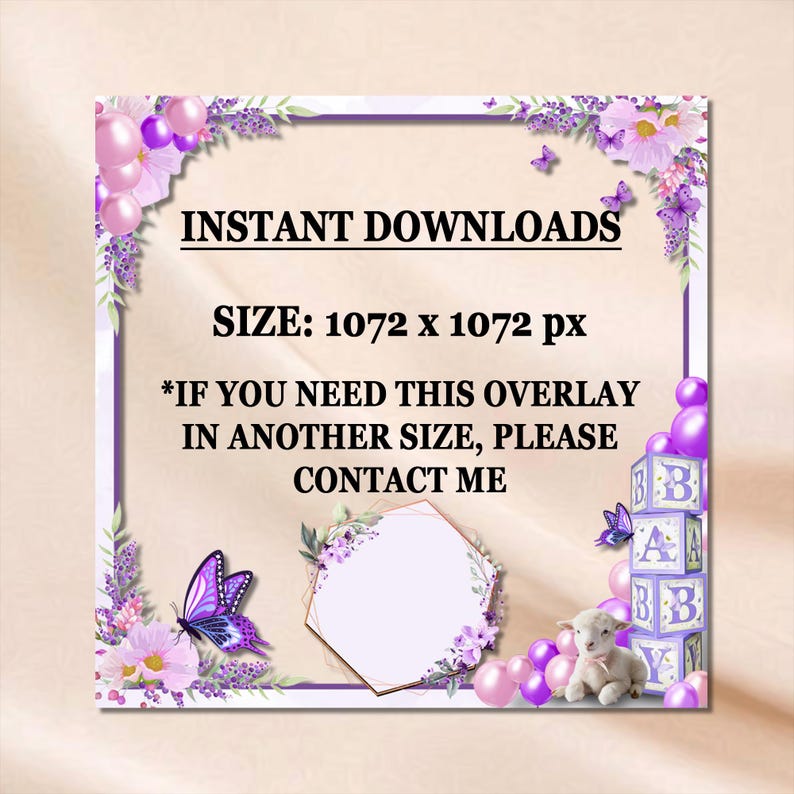 Baby Shower 360 Photo Booth Overlay Baby Announcement 360 Photobooth ...