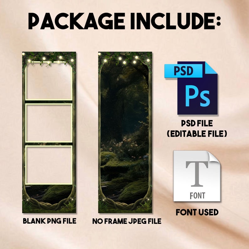 Enchanted Forest Photobooth Template Prom Night Photo Booth Template ...