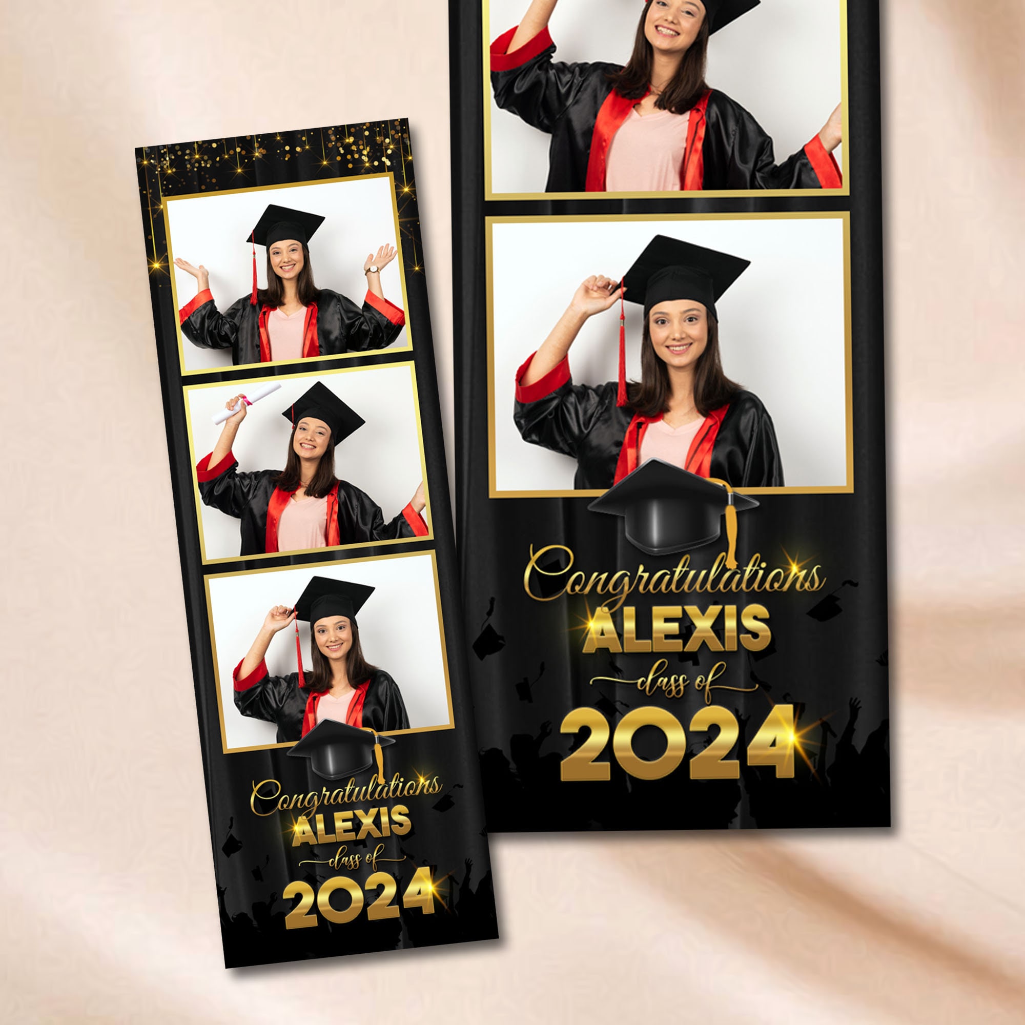 Graduation Photobooth Template Class of 2024 Photo Booth Template 2x6 ...