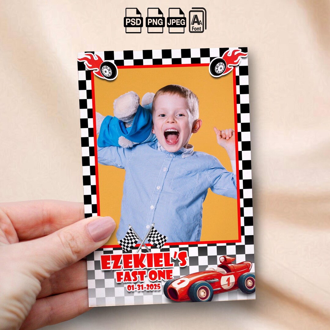 Car Birthday Photobooth Template Race Car Theme Photo Booth Template ...
