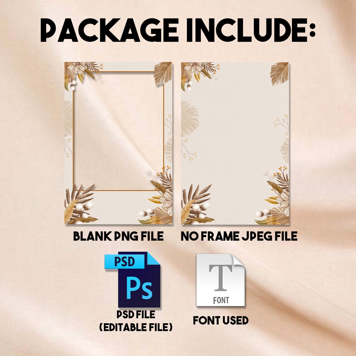 Boho Wedding Photobooth Template Bohemian Photo Booth Overlay 4x6 Photo ...