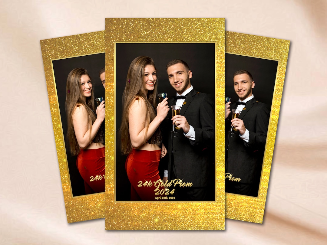 Gold Prom 360 Photo Booth Overlay Prom Night 360booth Overlay ...