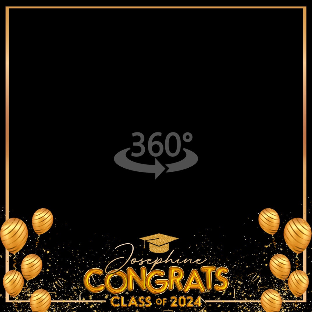 Graduation Party 360 Booth Template Congratulations 360booth Overlay ...