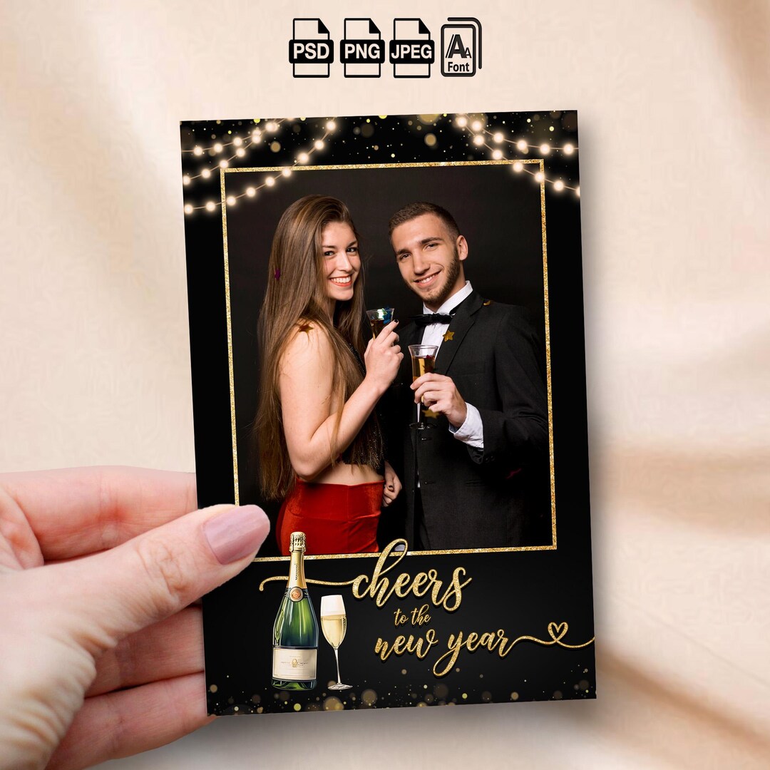New Year Photobooth Template Cheers to the New Year Photo Booth ...