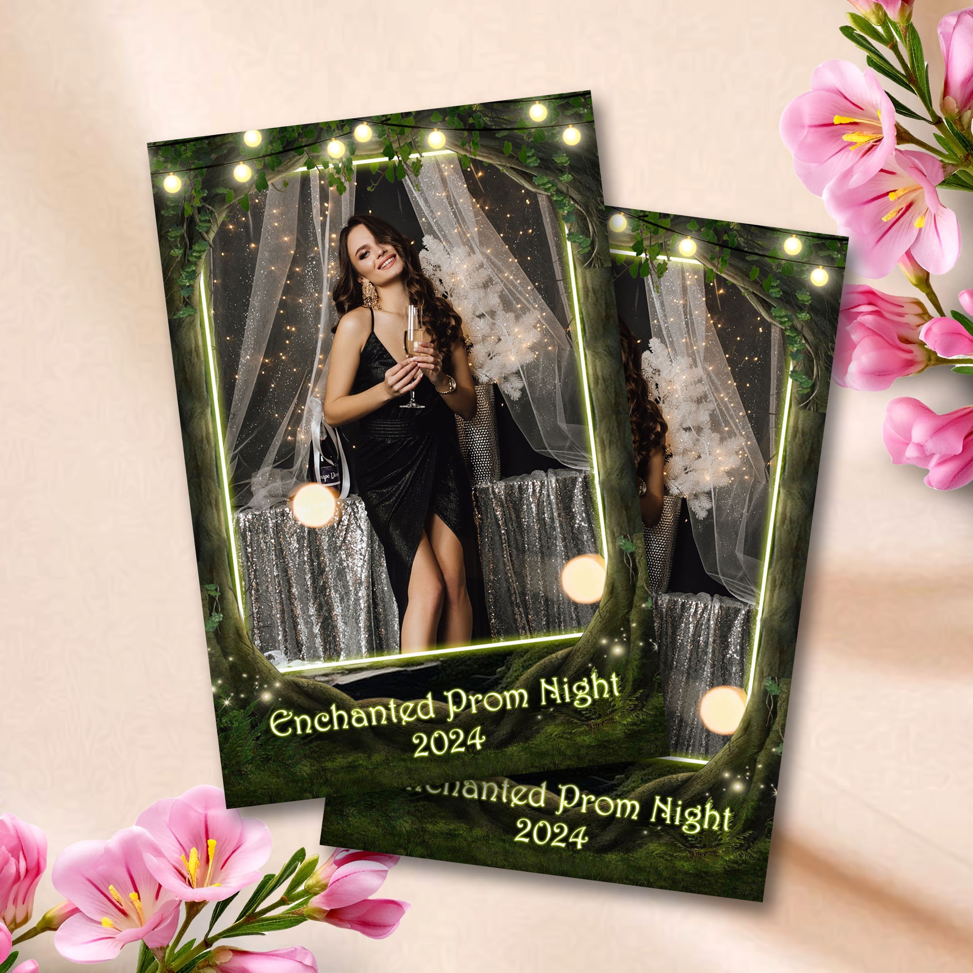 Enchanted Forest Photobooth Template Prom Night Photo Booth Template ...