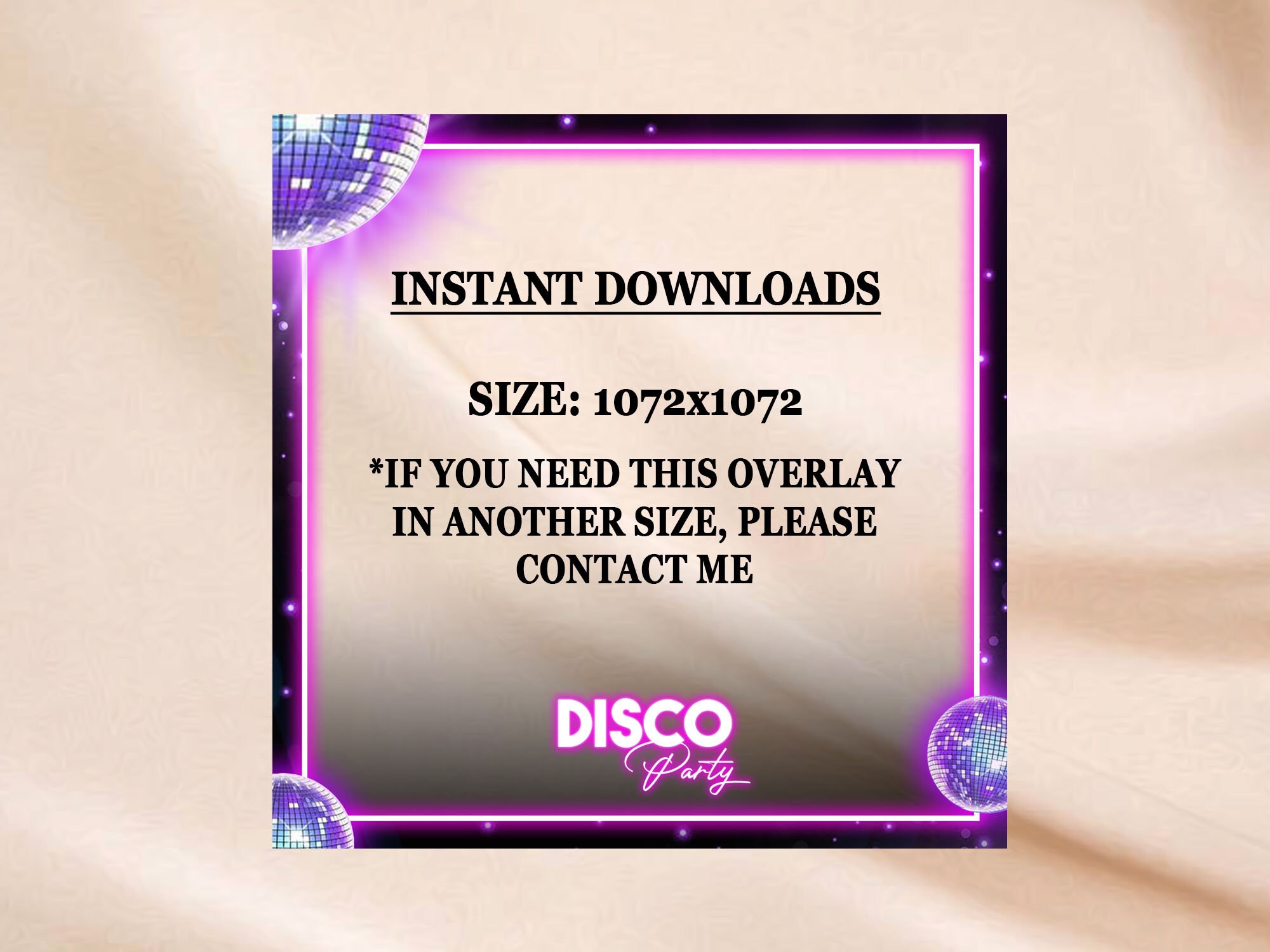 Neon Party 360 Photo Booth Overlay Disco Party 360booth Overlay Neon ...