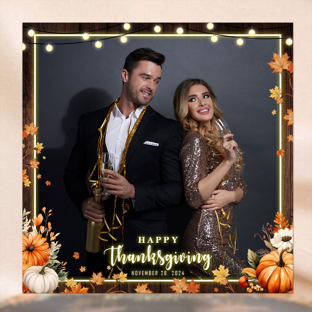 Thanksgiving 360 Photo Booth Overlay Autumn Festival 360booth Overlay ...